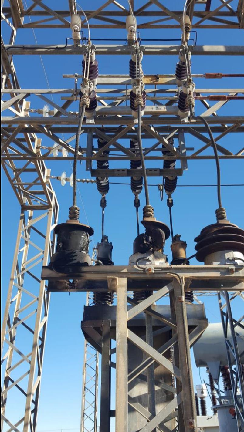 Obra de emergencia para reparar la subestación eléctrica de Yéchar (Murcia)